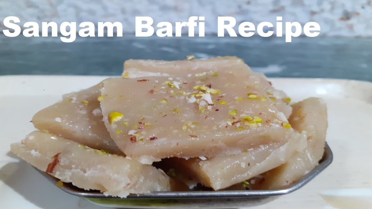 Sangam Barfi | How To Make Sangam Barfi | Homemade Sangam Recipe ...