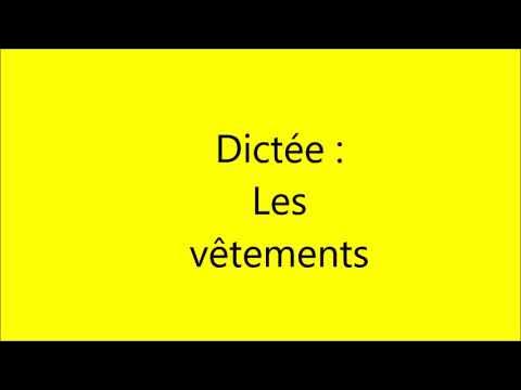 Dictée FLE : Les vêtements - YouTube