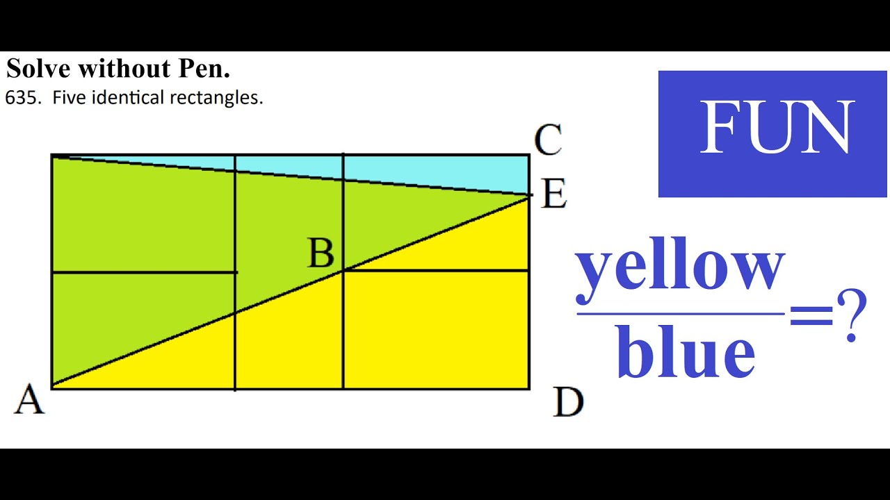 635. Five identical rectangles - YouTube