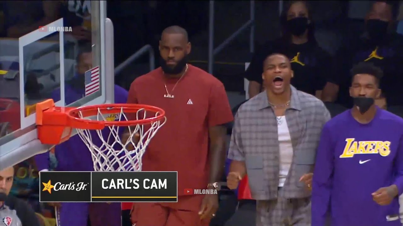 Talen Horton-Tucker made the Lakers bench stand up with a powerful dunk ...