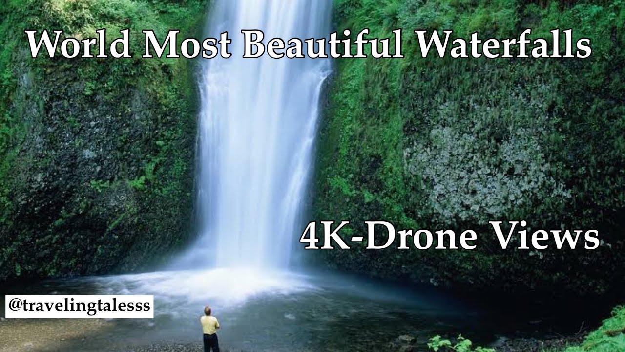 Beautiful Waterfalls in the World | Waterfall Drone | 4k nature video ...
