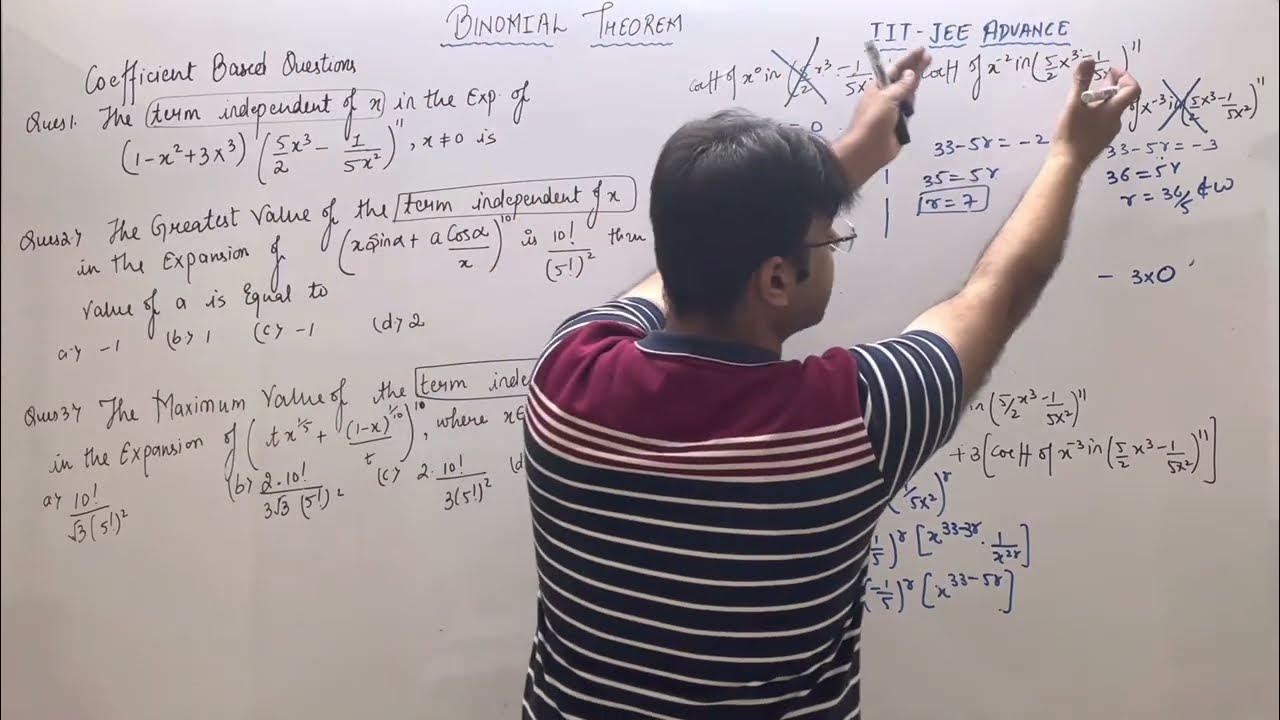 BINOMIAL THEOREM | IIT JEE MATHS | MAINS + ADVANCE | IMPORTANT QUESTIONS | AVINASH SIR - YouTube