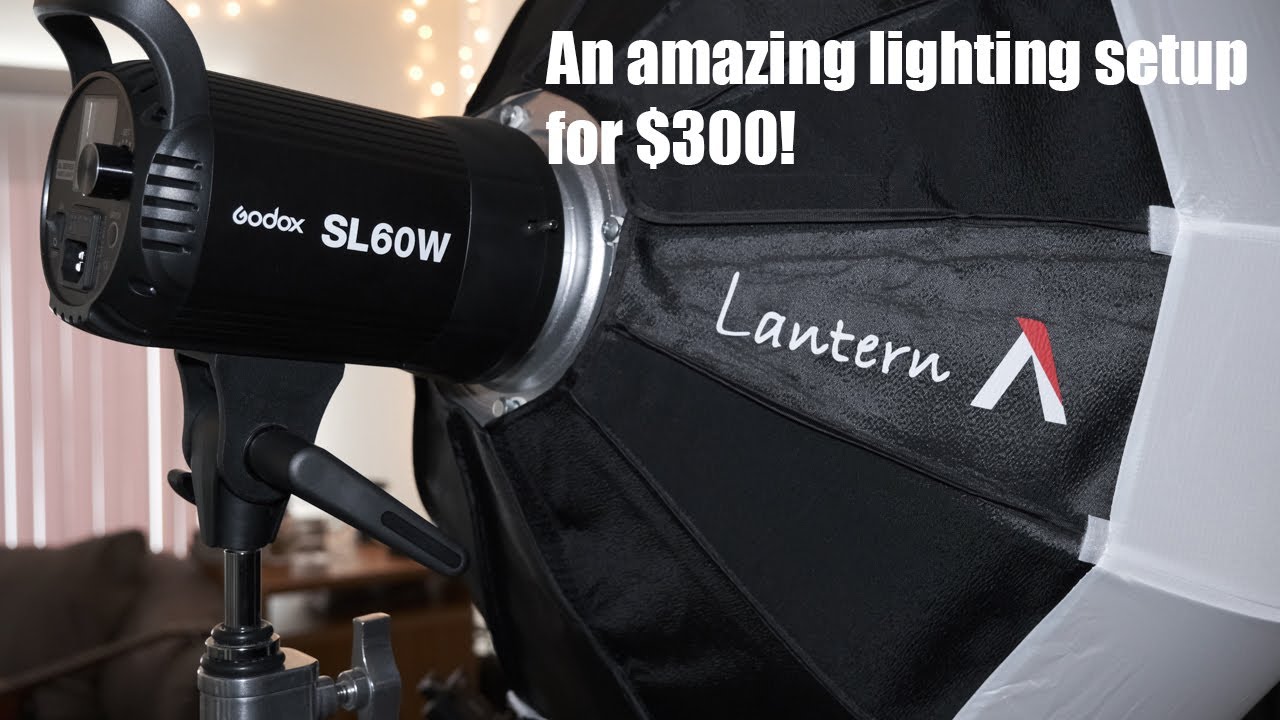 Amazing lighting setup that won't break the bank (Godox sl60w and Aputure Lantern) - YouTube