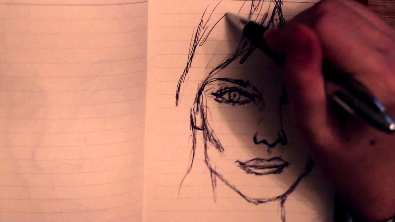 SPEED SKETCH - Alexa Chung - YouTube