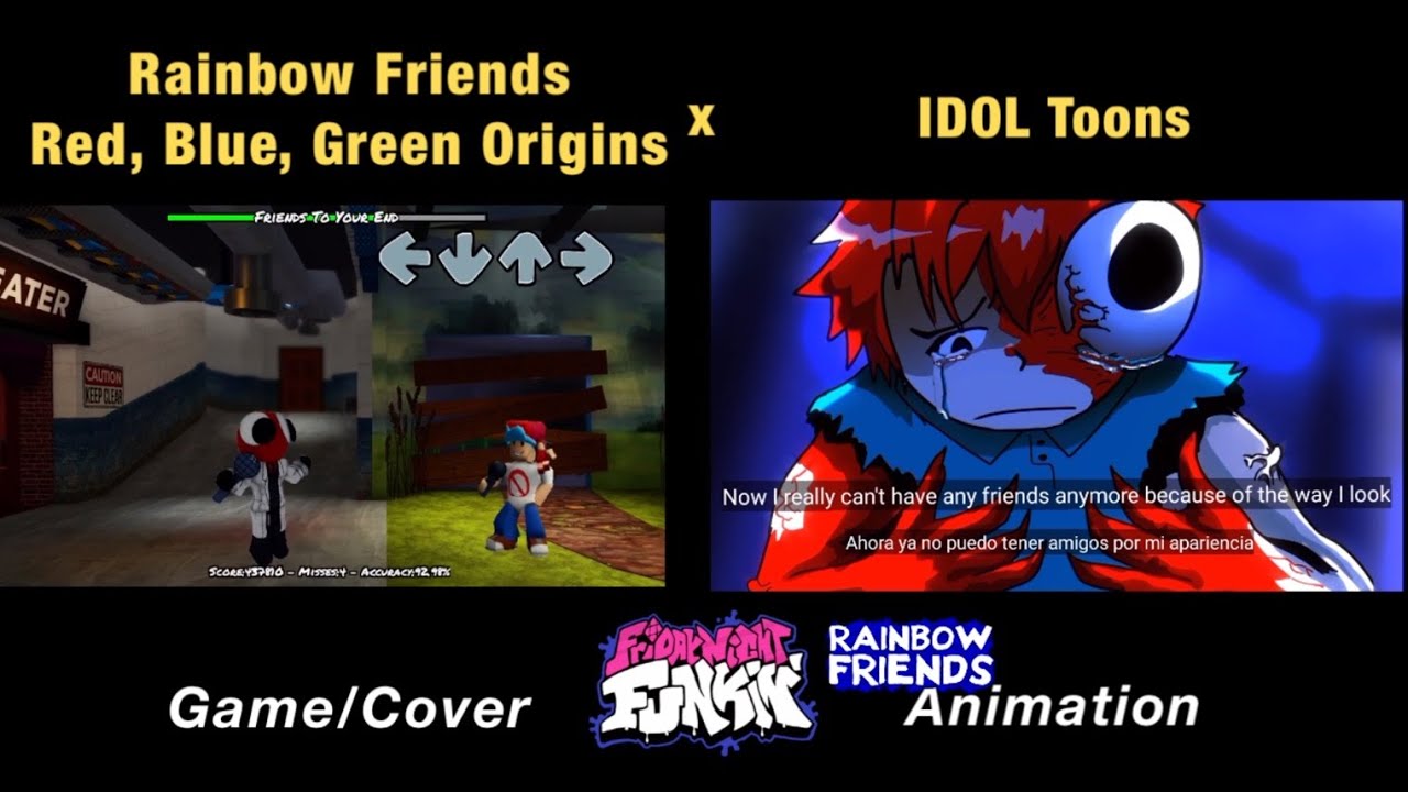 Rainbow Friends Red, Blue and Green’s Sad Origin Story | GAME x FNF ...