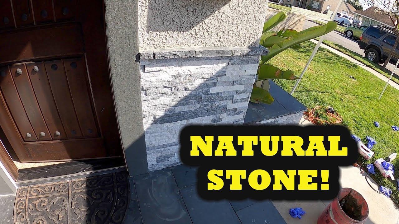 FINISHING THE MODERN STONE WORK ON MY HOUSE! - YouTube