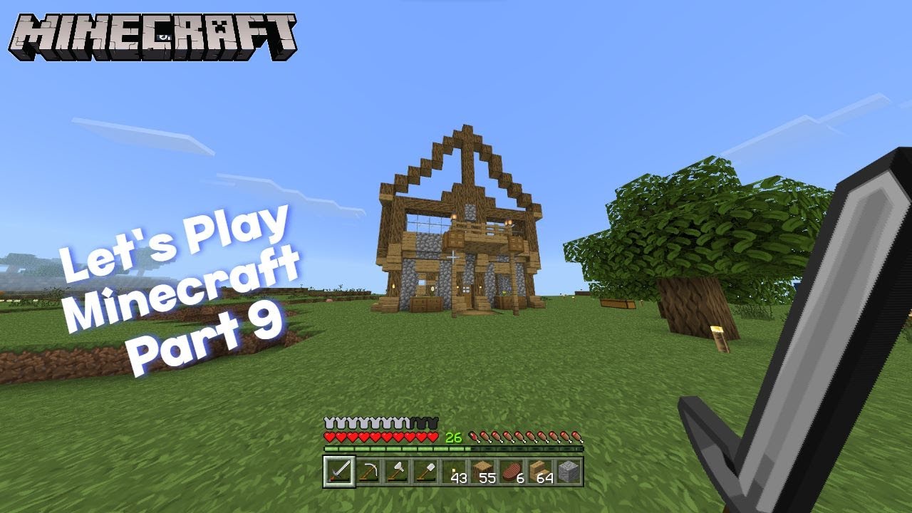 Let`s Play Minecraft Part 9/ Wir bauen das Dach von unserem Traumhaus ...