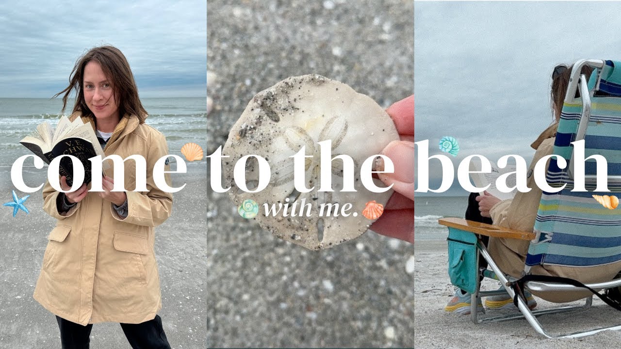COME TO THE BEACH WITH ME | a FL winter morning, BEACH WALK, a little ...