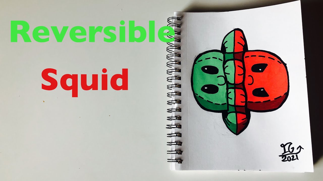 Drawing reversible octopus with Posca markers #short - YouTube