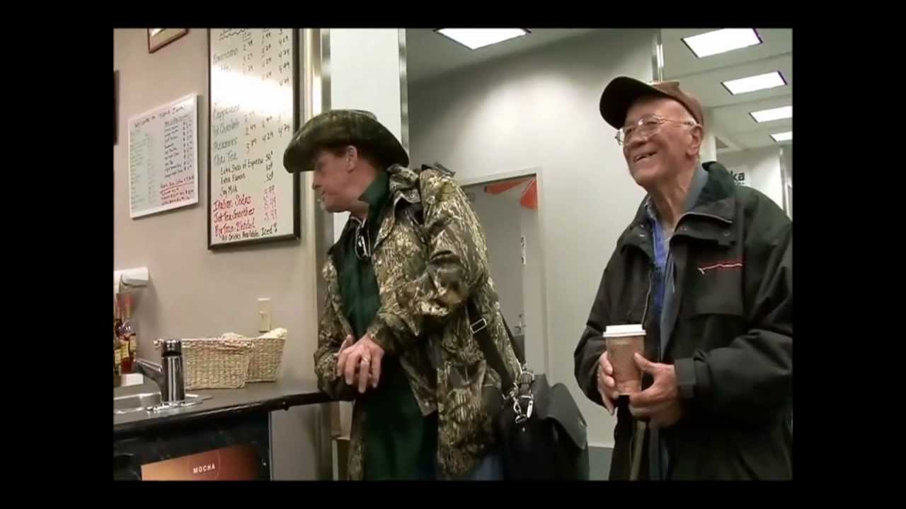 Ed Bilderback Ordering Coffee With Ted Nugent in Ketchikan - 2009 - YouTube