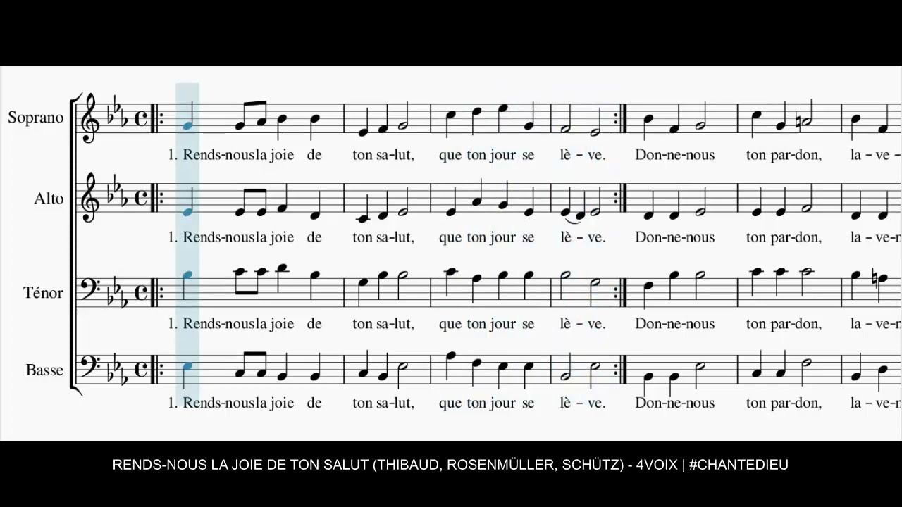 Rends-nous la joie de ton salut - 4Voix(Tutti) Chords - Chordify
