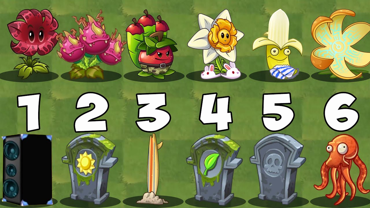 PvZ 2 Challenge - Plant food Abilities can defeat 40 Random All Grave ...