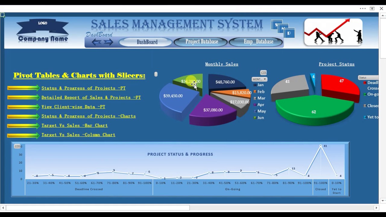 Project/Sales Manager & Dashboard - YouTube