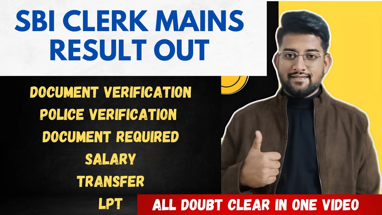 SBI Clerk Document Verification & LPT Process | All Doubt Clear in One ...