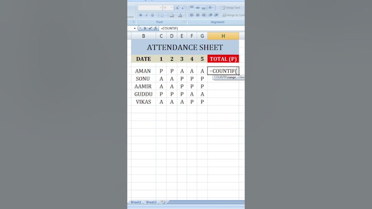 Excel Par Attendance Sheet Bana Sikhey Knowledgelibrary Attendancesheet Excel Shortsfeed