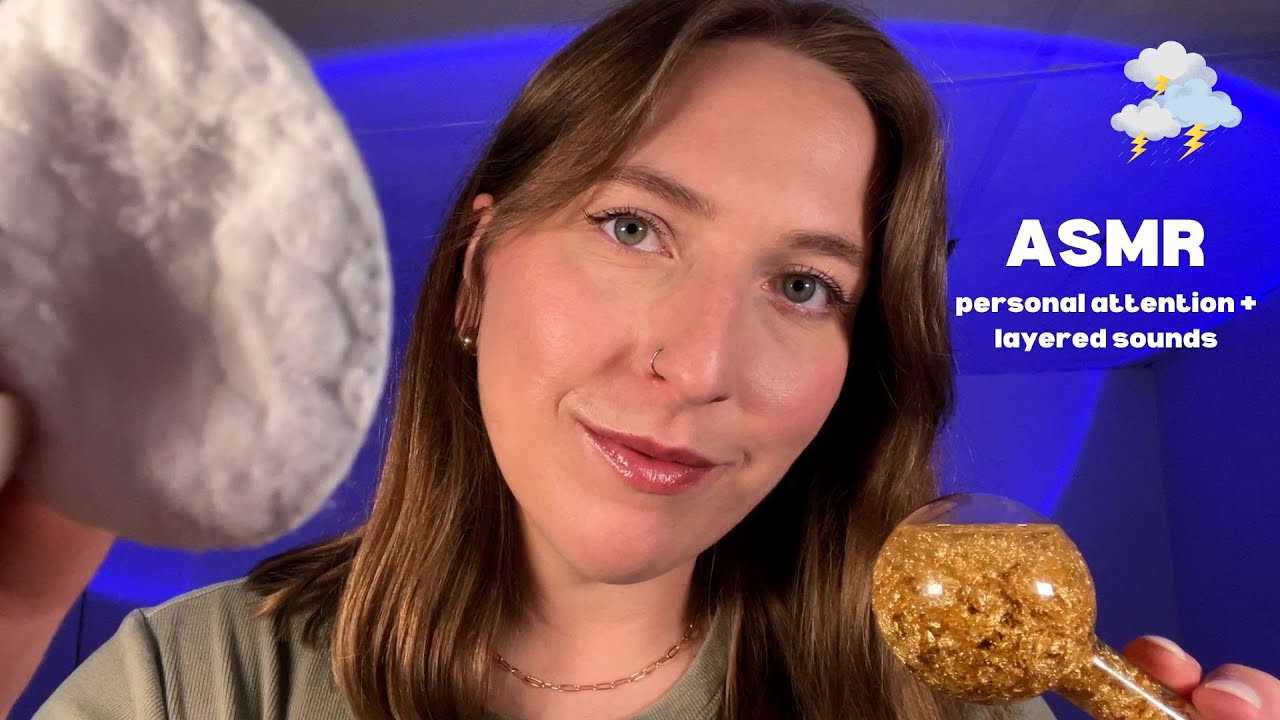 ASMR Pampering Facial During Thunderstorm 💆‍♀️⛈️ (personal attention ...