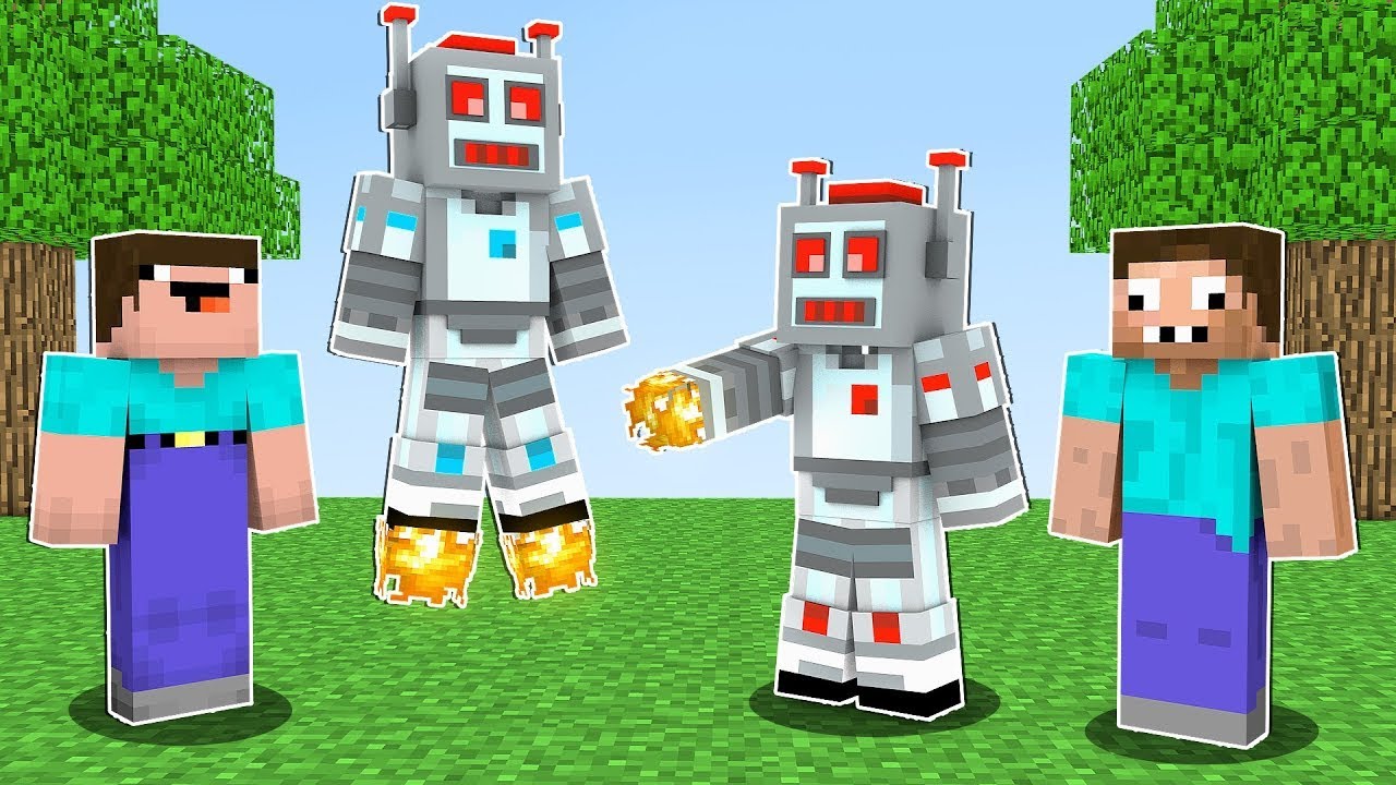 NOOB vs PRO ROBOT WARS in Minecraft Like Maizen Mikey and JJ - YouTube