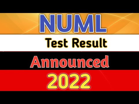 NUML Uni Islamabad Admission Test Result Announced 2022 |NUML Uni Entry ...