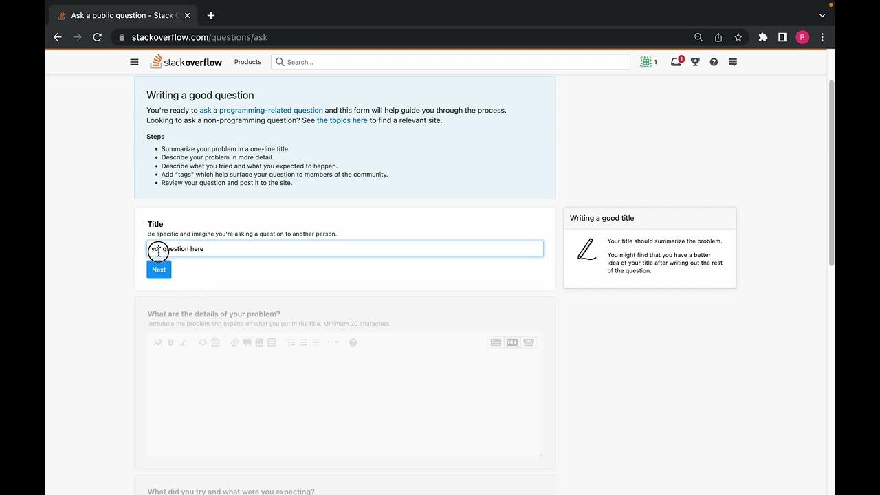 How You Can Ask Question In Stackoverflow Youtube