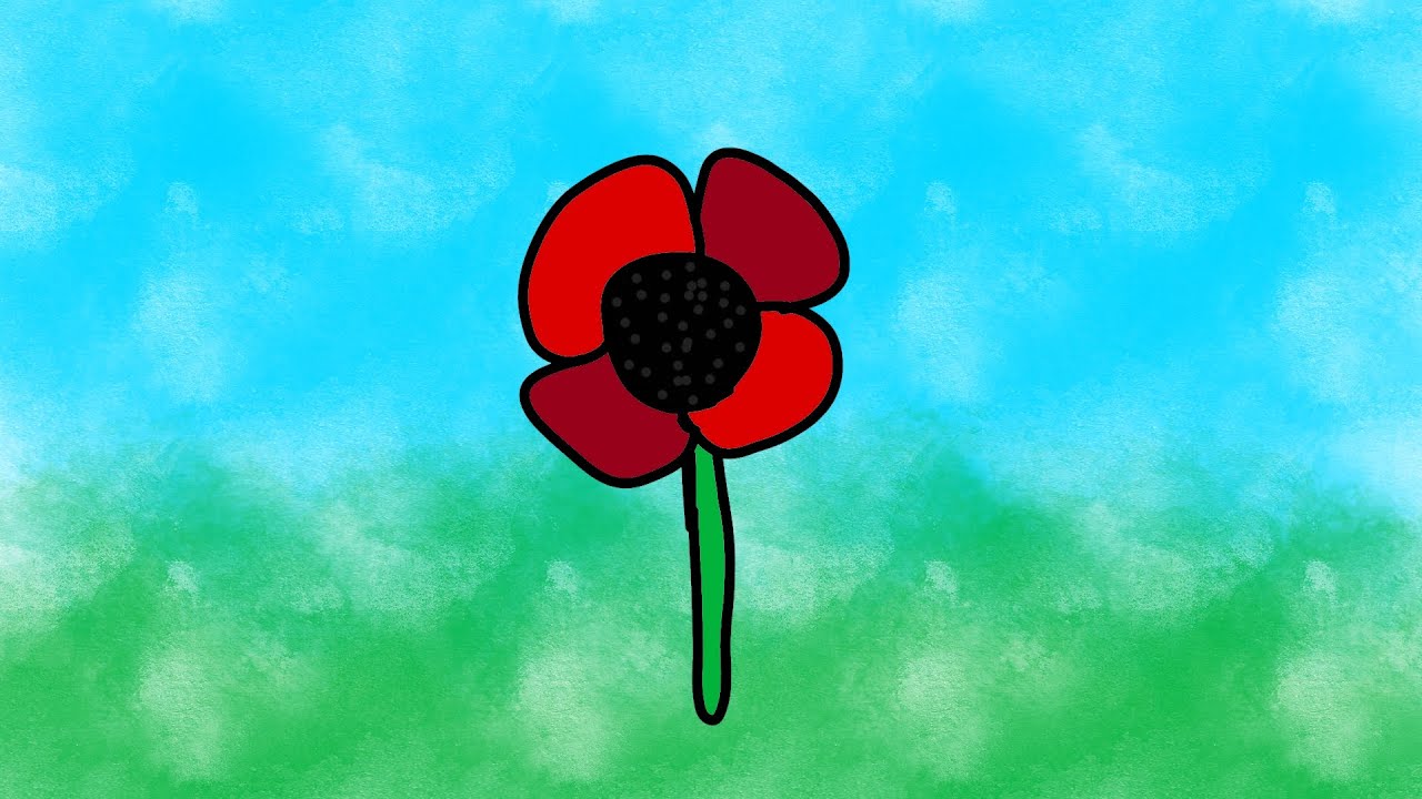How To Draw A Poppy - YouTube