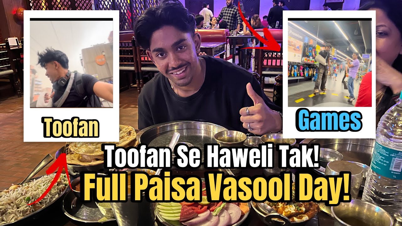 Itna sab ek hi din mein?! Toofan, Games, Food & Haweli! 😍🌪️🎮🍕 #vlogger ...