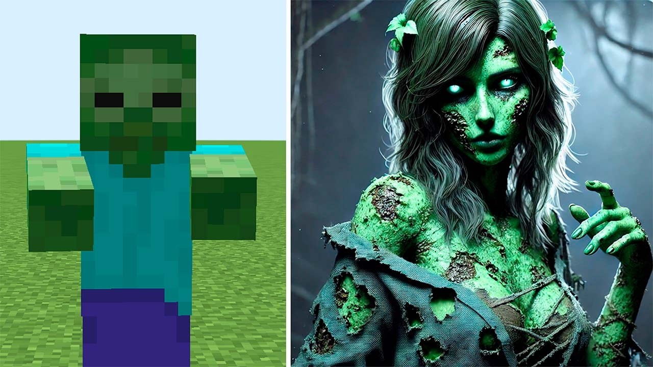 Minecraft Mobs, But Turned Into Girls - YouTube