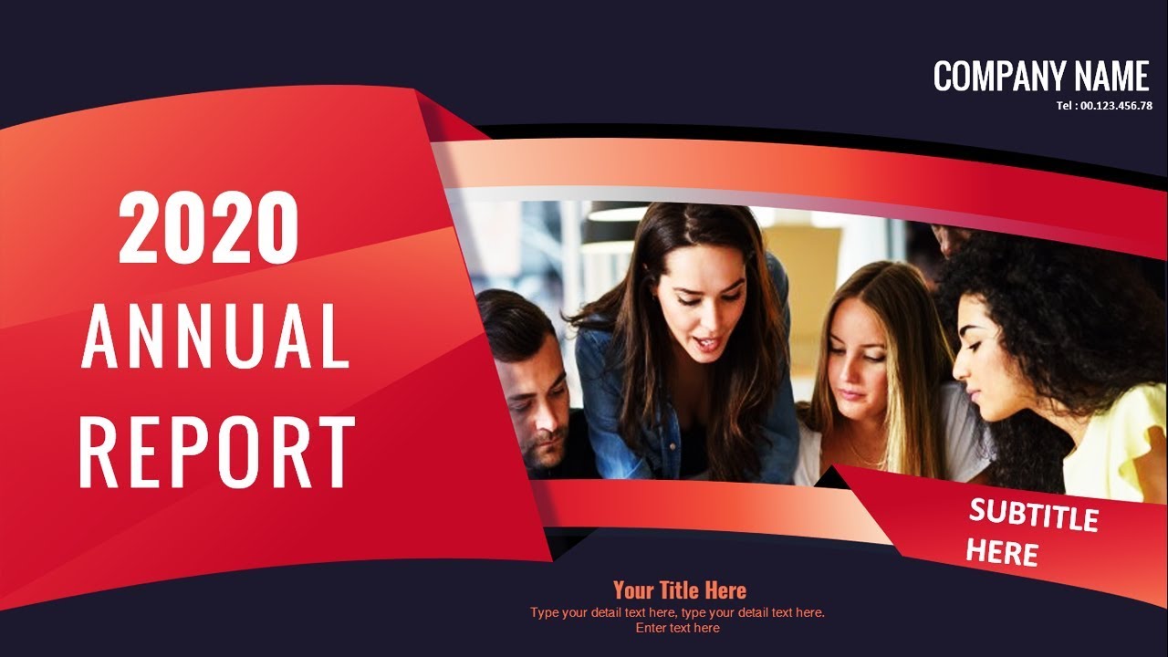 Multipurpose PowerPoint template/Annual report cover slide/Brochure ...