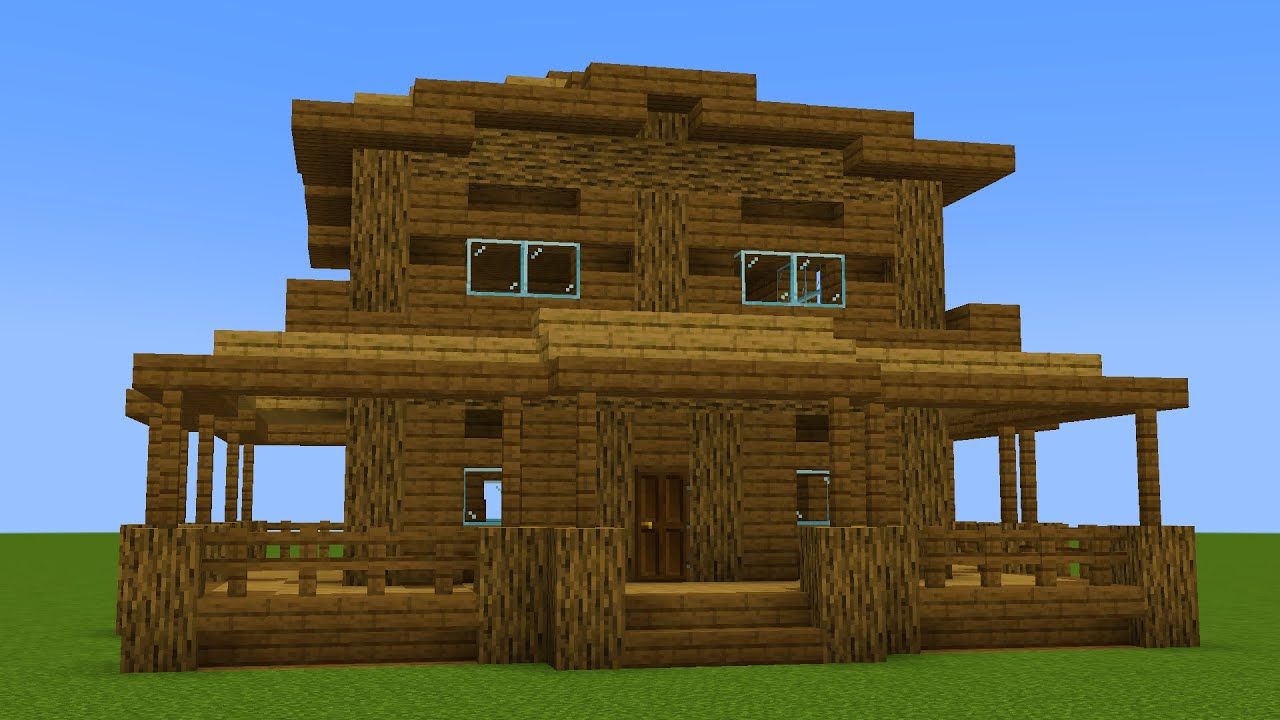Minecraft - How to build a Wood House - YouTube
