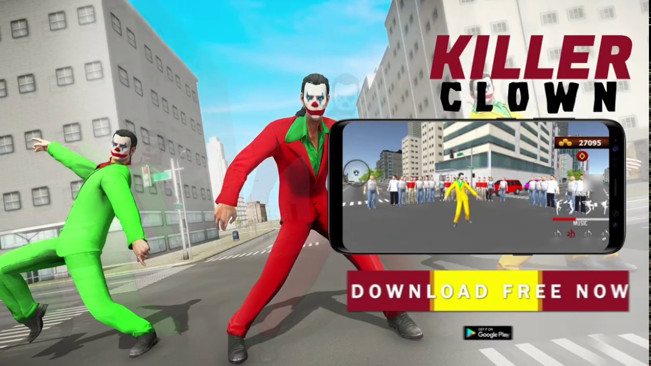 Real Killer Clown City Robbery Game dance video - YouTube