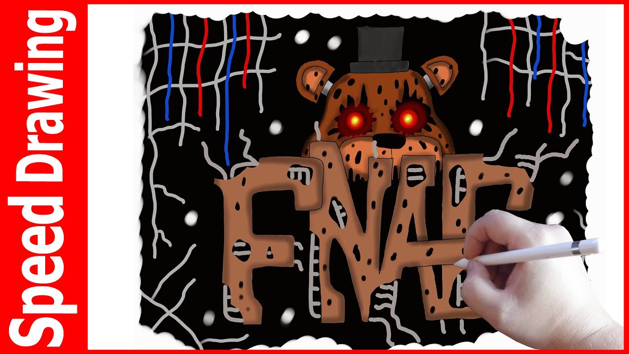 Speed drawing graffiti FNAF № 1 - YouTube