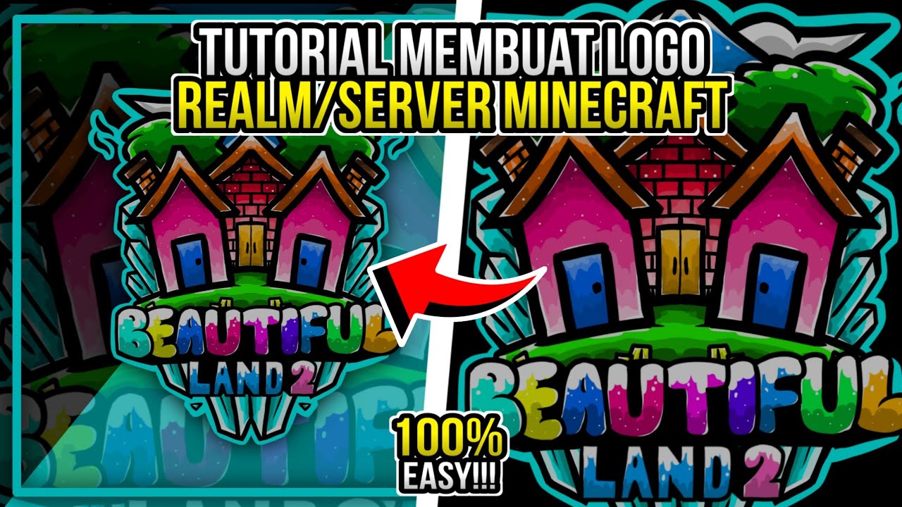 TUTORIAL MEMBUAT LOGO SERVER/REALM MINECRAFT - SPEED DRAW #05 - YouTube