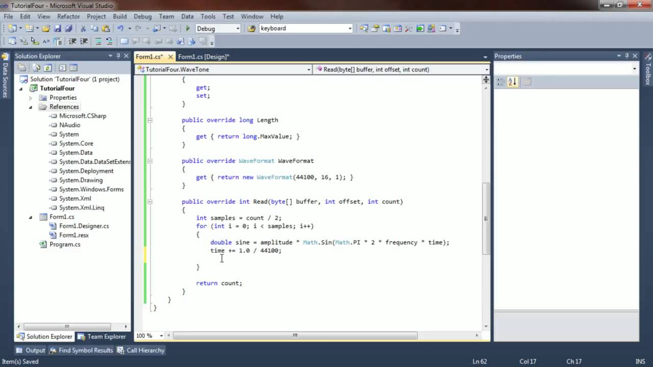 C Audio Tutorial 4 Custom Wavestream Object Youtube 0256