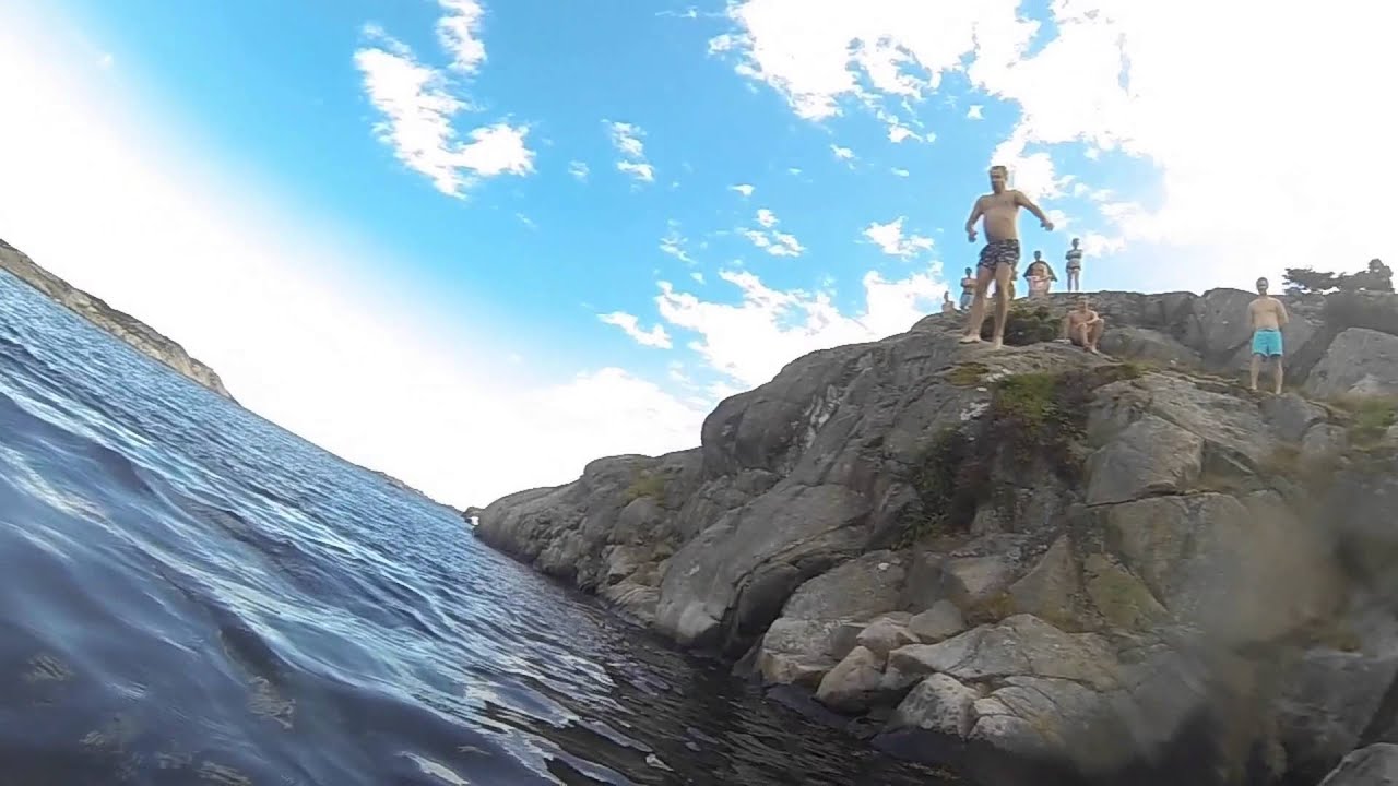 cliff jumping filmed in slow motion with GoPro HD 3 Black edition ...