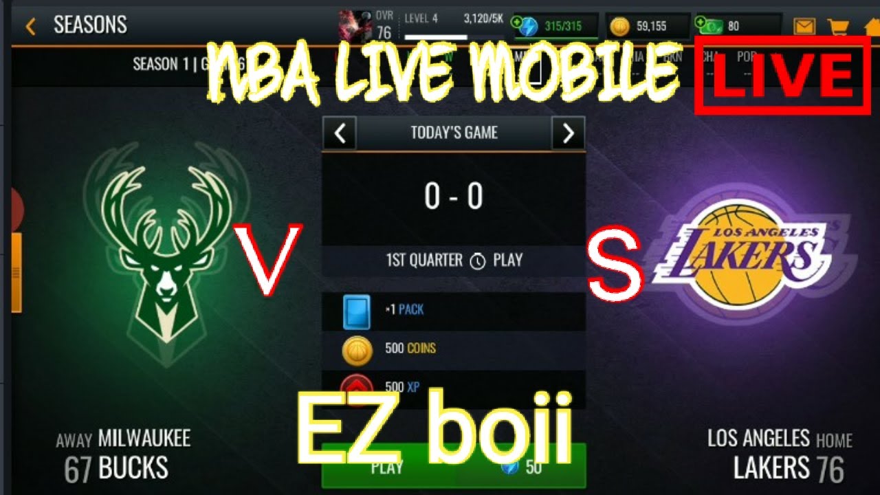 NBA live mobile Lakers vs Bucks Ez boiii - YouTube