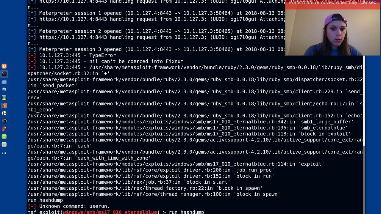 Metasploit EternalBlue Example - YouTube