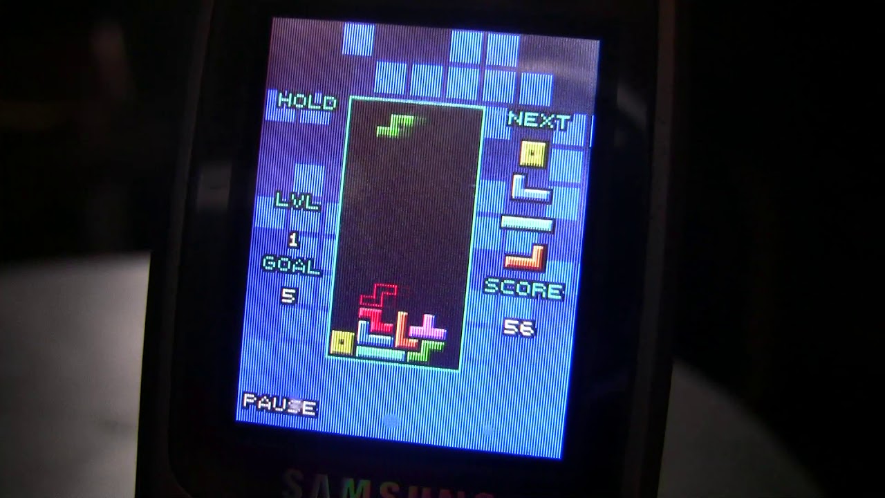 tetris on flip phone - YouTube