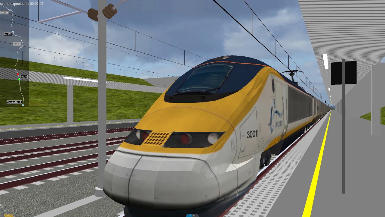 [OpenBVE] LGV (Class 373 EuroStar) Gameplay - YouTube