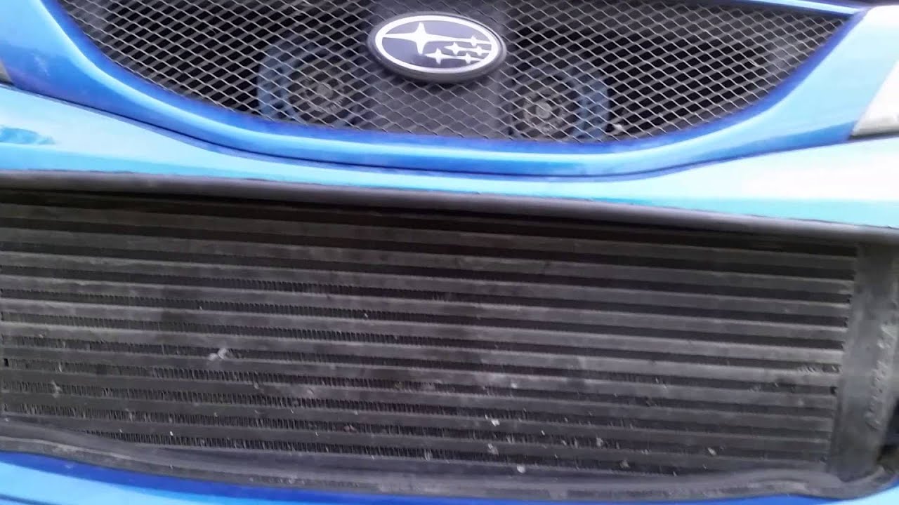 2009 wrx fmic bumper modification - YouTube