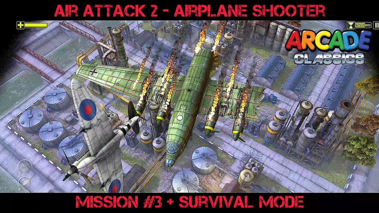 Air Attack 2 - Airplane Shooter [Mission #3 + Survival Mode] - YouTube
