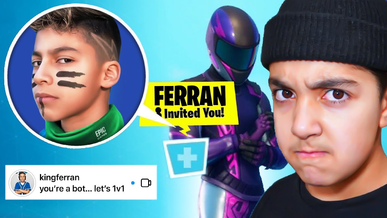 Kid DM'd Ferran To 1V1 In FORTNITE... - YouTube