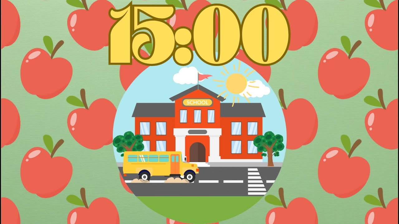 15 Minute Countdown Timer With Music (Upbeat Jazz) - Apples, School ...