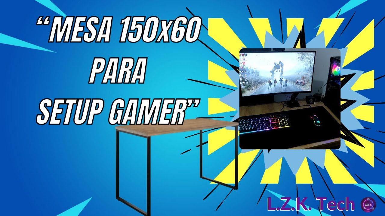 Mesa para setup Gamer 150cm x 60cm UPGRADE NO CANAL - YouTube