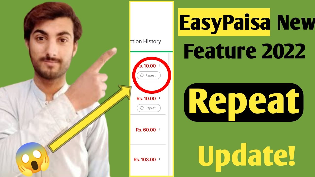 New Update EasyPaisa Repeat Feature| EaayPaisa 2022 Update New Feature ...