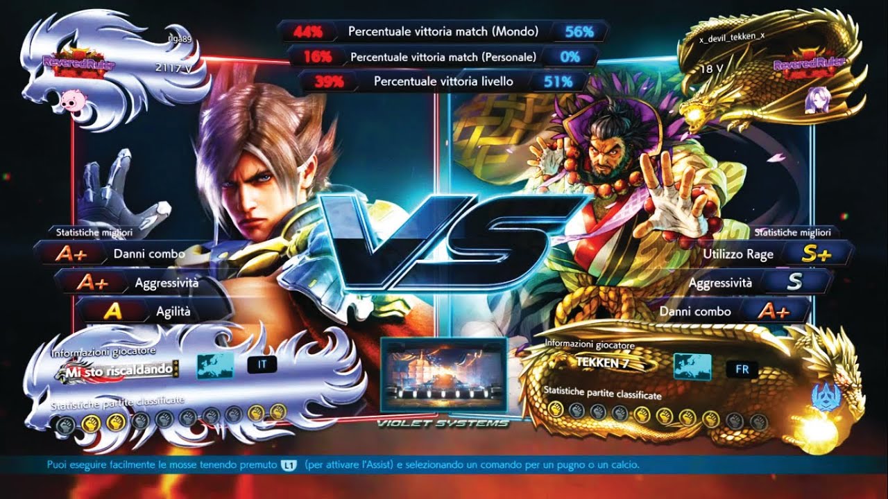 Tekken 7 riga89 (Lars) VS x_devil_tekken_x (Ganryu) Online Ranked Mode ...