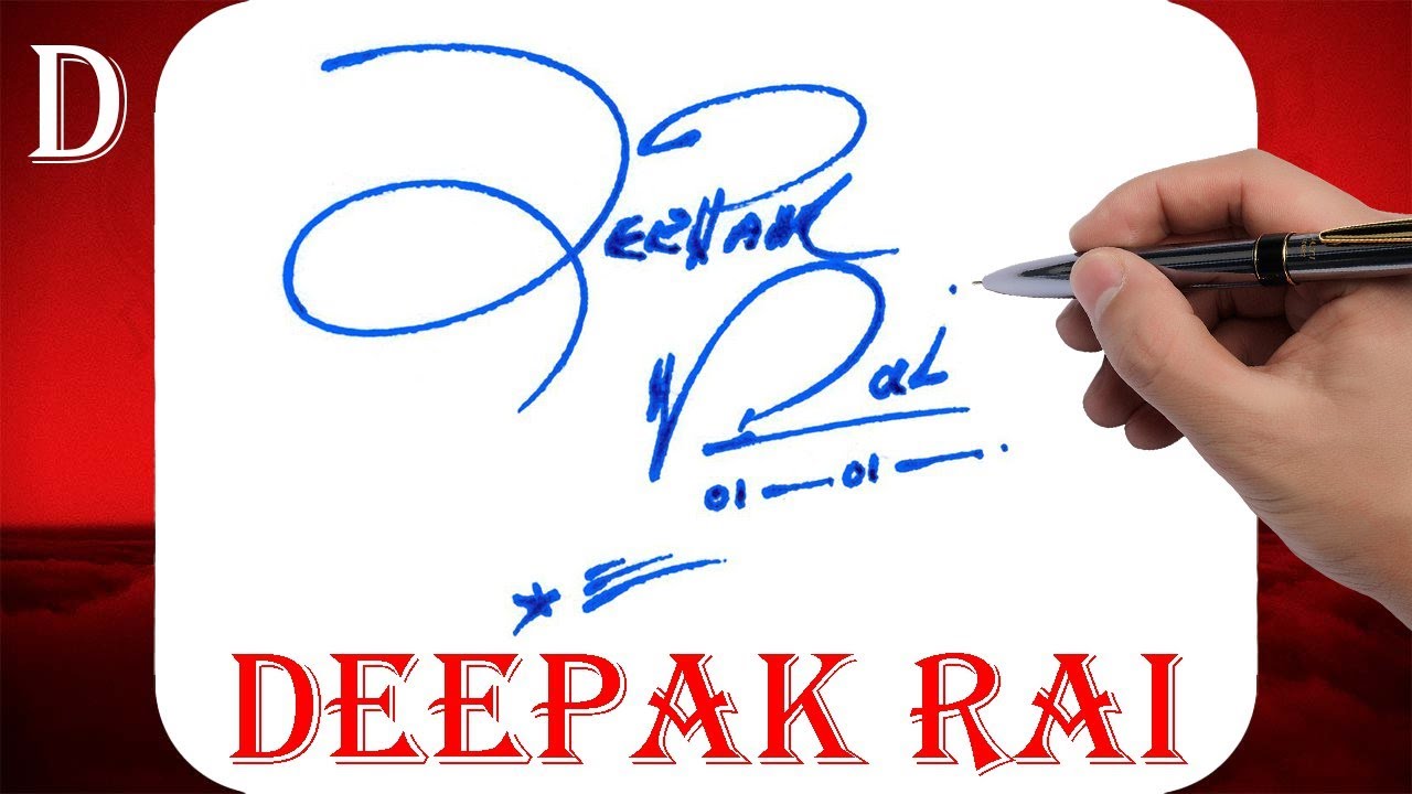 Deepak Rai Name Signature Style | D Signature Style | Signature Style ...