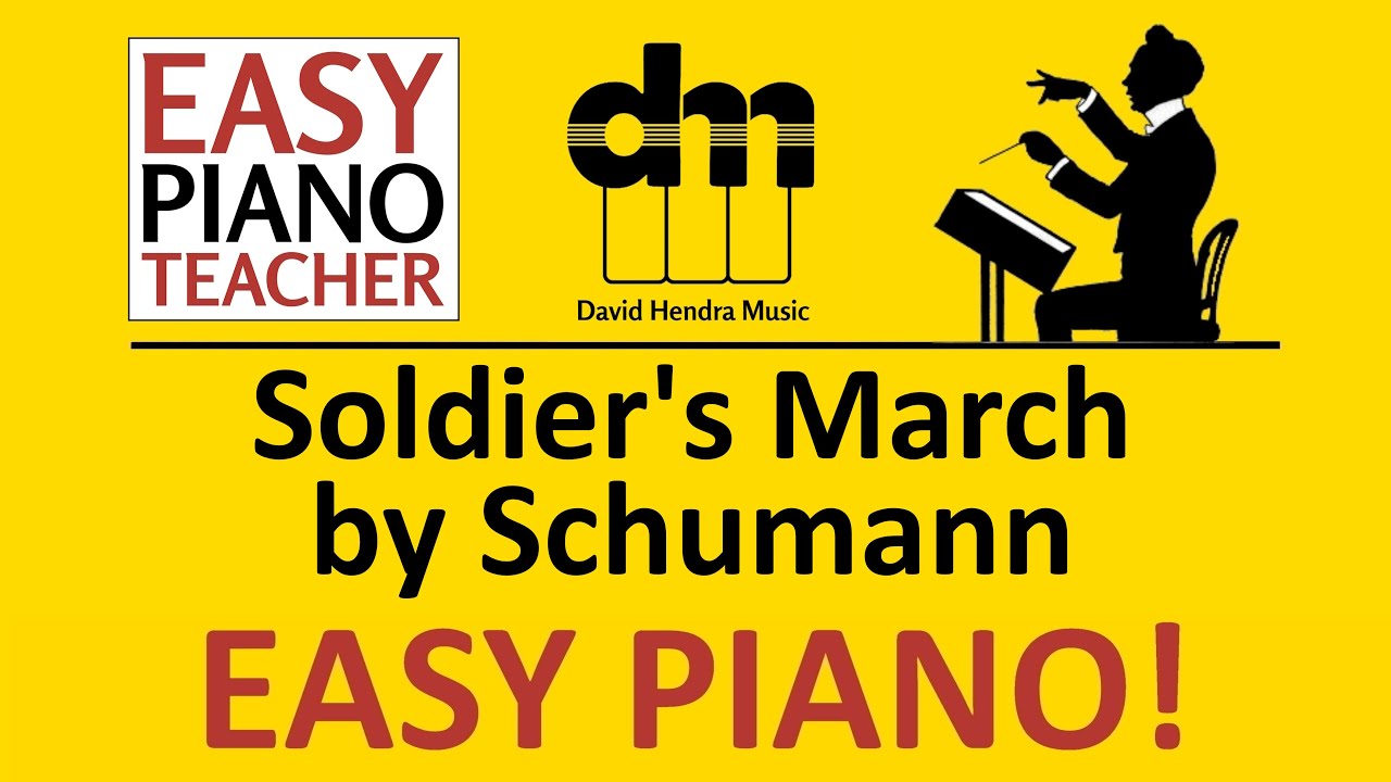 Soldier's March by Schumann piano tutorial: EASY keyboard song ...