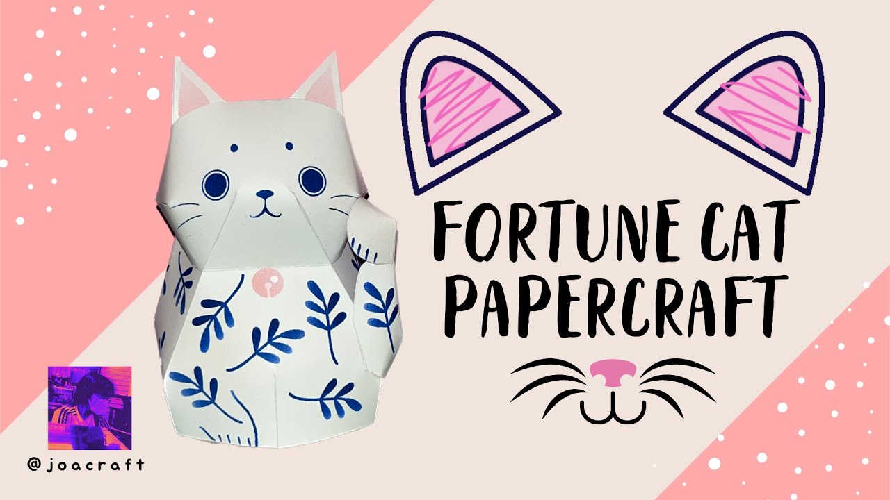 Fortune Cat (Kitten) Mini Version - Papercraft - YouTube