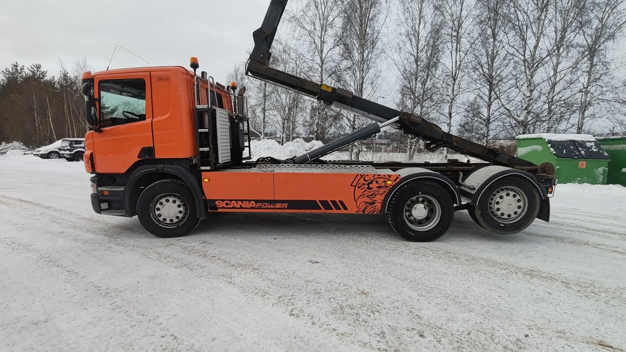 Huutokaupataan Scania P420 koukkuauto! |Huutokaupat.com - YouTube