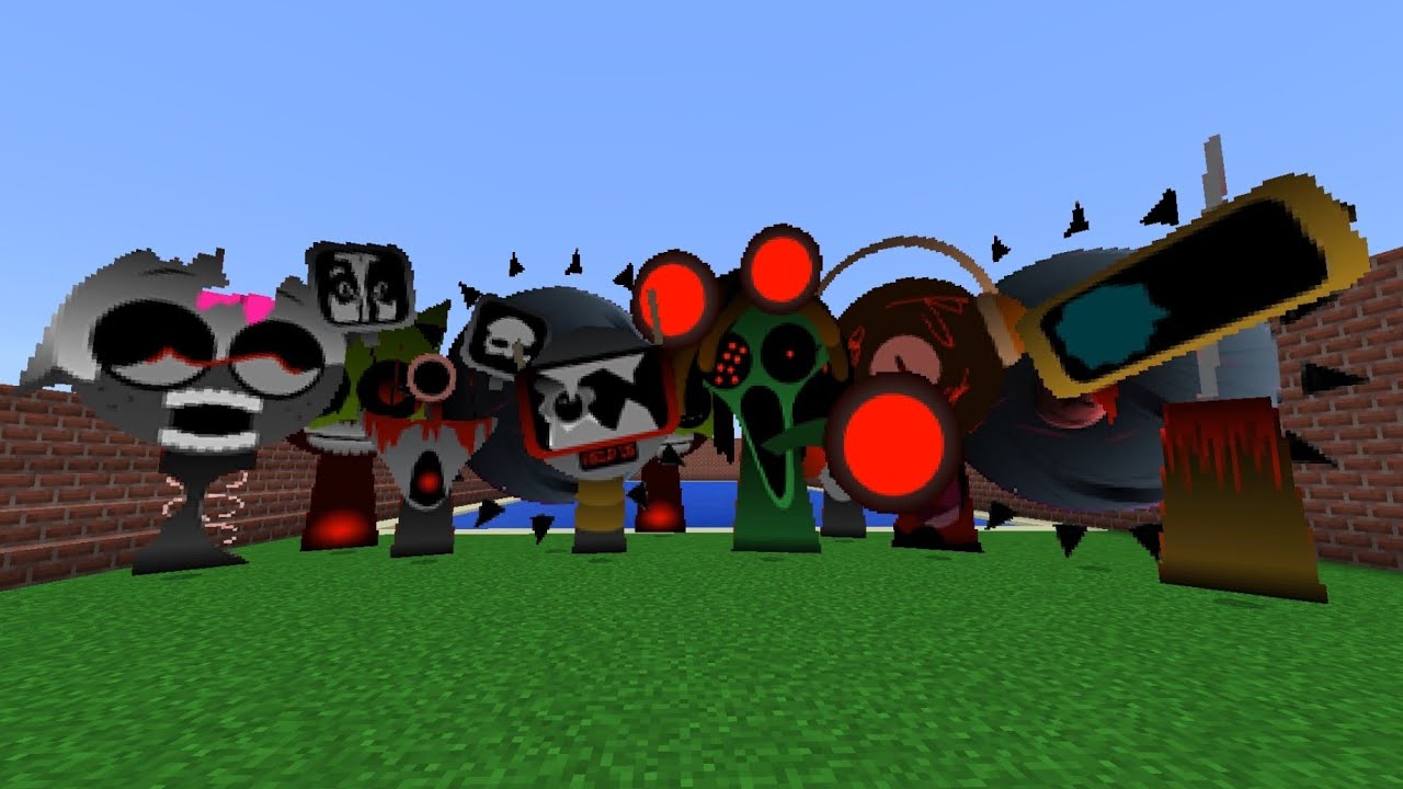 New Sprunki Phase 12 incredibox Mod New music in Maze in Minecraft PE ...