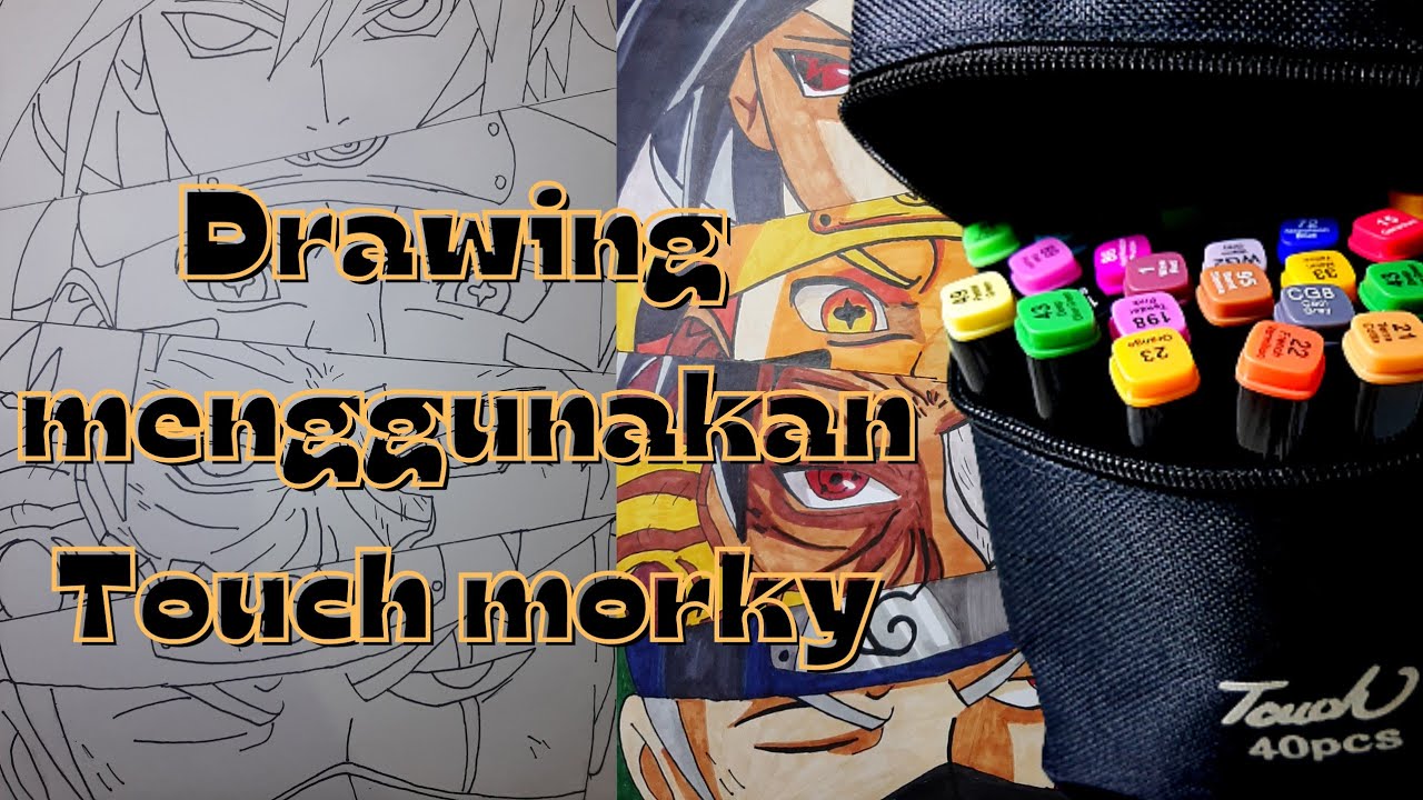 Drawing anime Naruto| menggunakan touch morky - YouTube